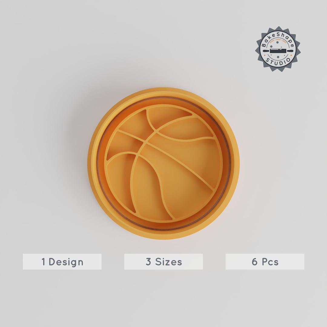 Basketball 3D Printing STL Files - Shape Cutter & Stamp Set for Cookies ...