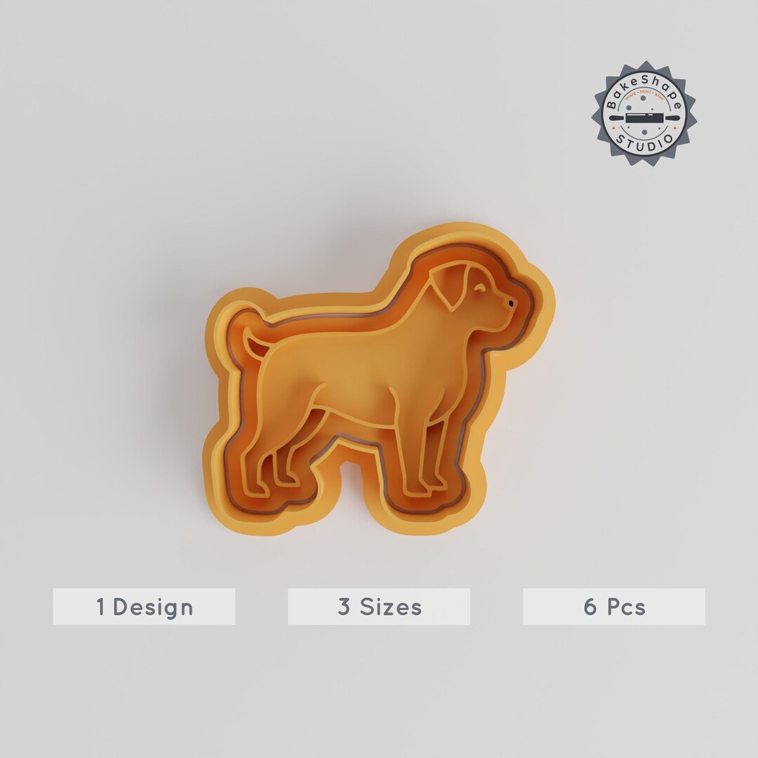Rottweiler Cookie Cutter Set, Pet Birthday Theme, Dog Shape & Stamp ...