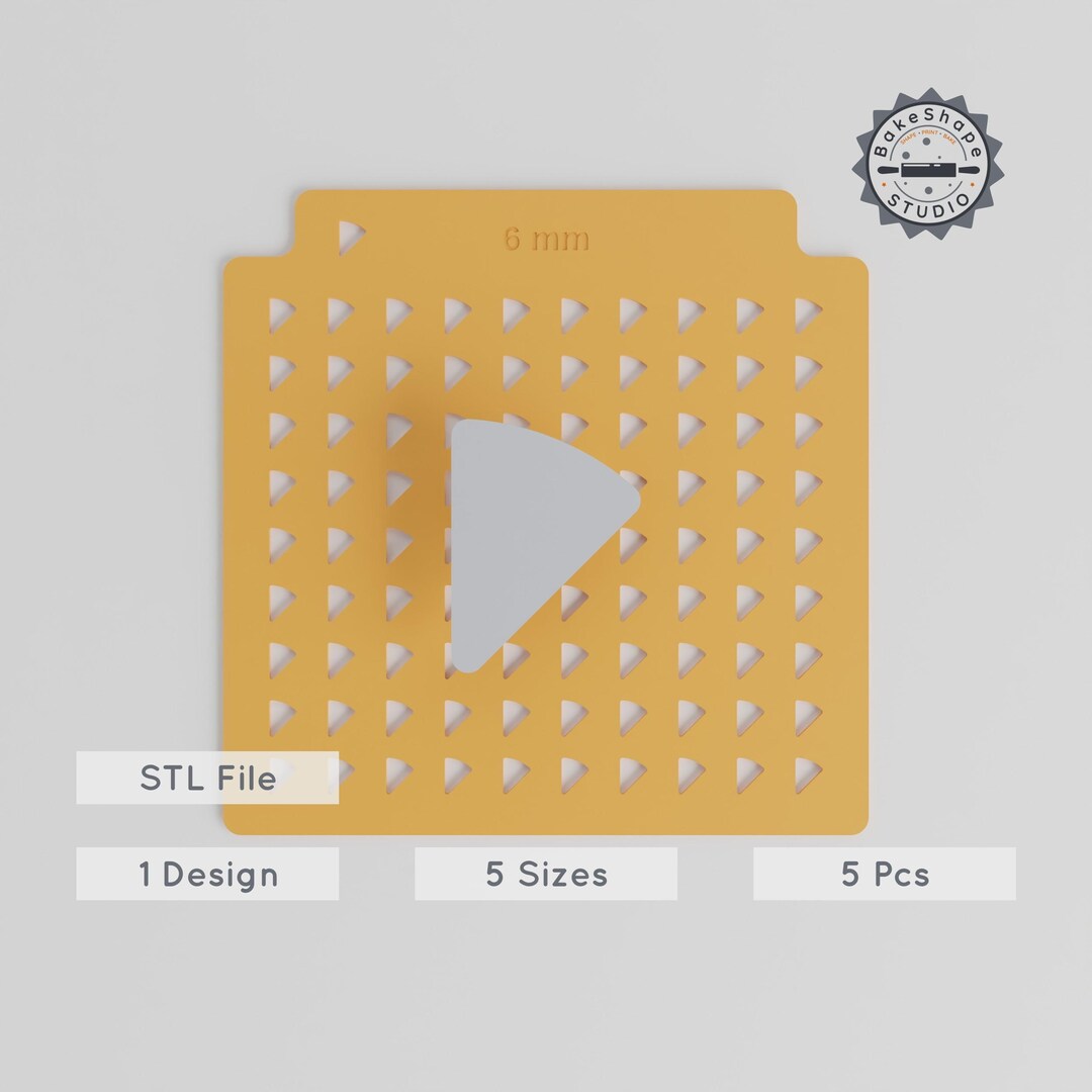 Sector 3D Print STL Sprinkle Stencil Set, 5 Sizes, Pie Chart, Cake ...