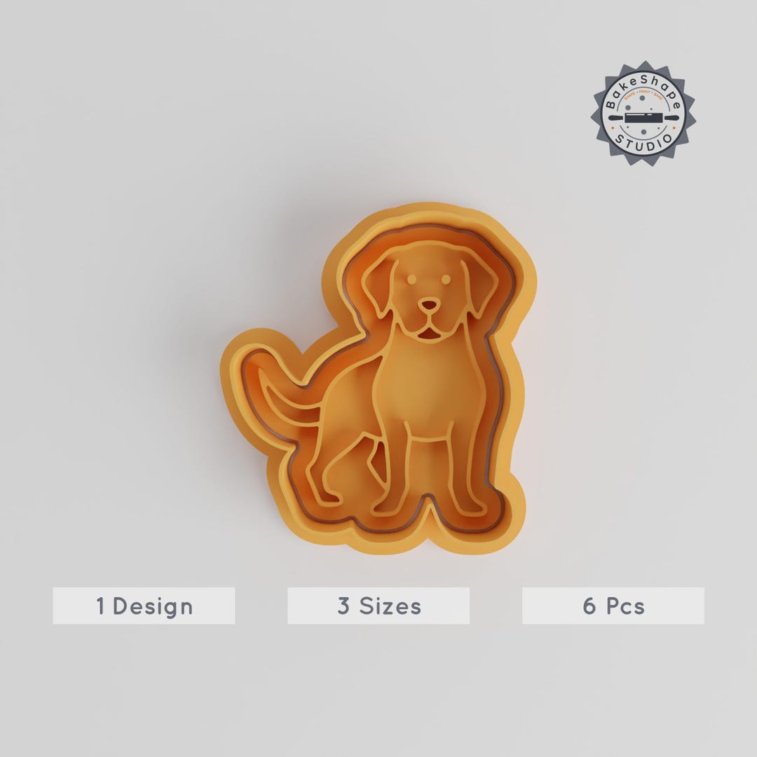 Labrador Retriever Cookie Cutter Set, 3D Print STL, Dog Birthday, Puppy ...