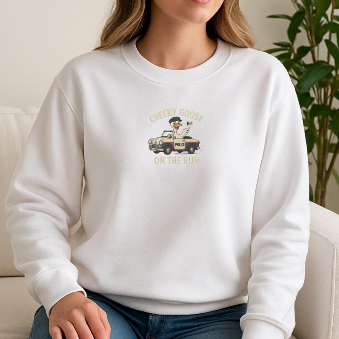 Cheeky Goose Crewneck Sweatshirt - Cozy Unisex Pullover for Casual ...