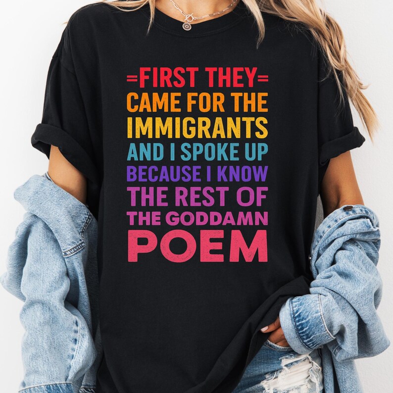 First They Came for the Immigrants Funny Saying SVG PNG Graphic ...
