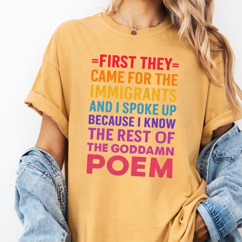 First They Came for the Immigrants Funny Saying SVG PNG Graphic ...