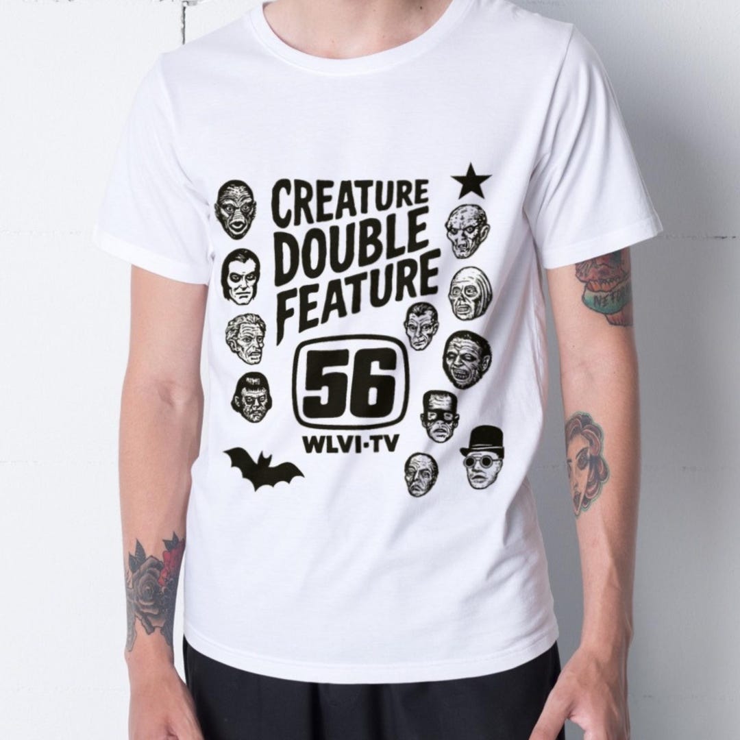 Creature Double Feature Classic Monsters T-shirt, - Etsy