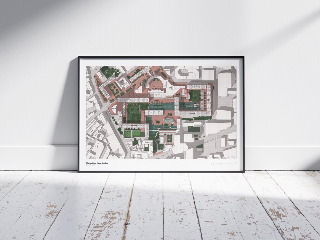 The Barbican Centre Map, Fine Art Poster - Etsy UK