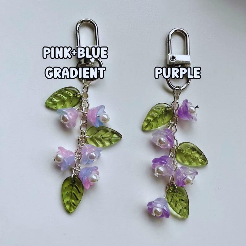 Flower Keychain: Vibrant Floral Bag Charm - Etsy