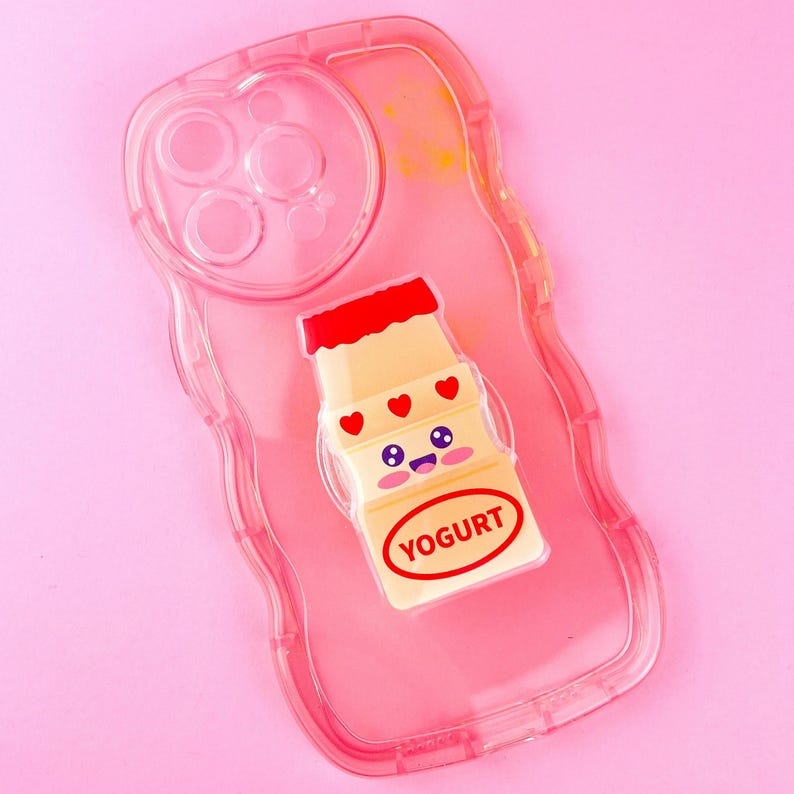 Yogurt Kawaii Phone Grip- Cute Phone Holder, Cute Griptok, Phone Holder ...