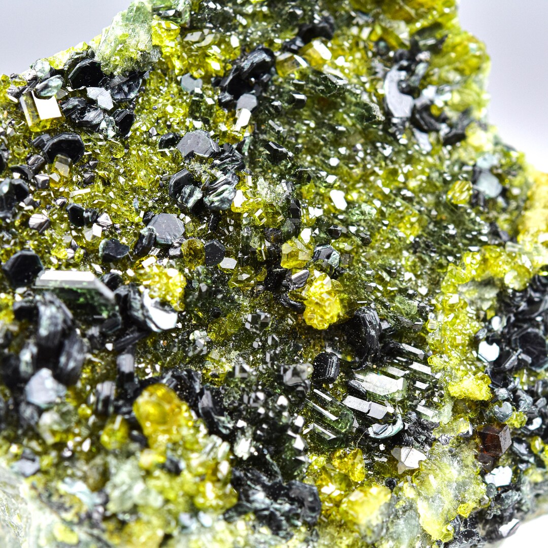 Andradite Garnet & Green Vesuvianite Specimen From Afghanistan ...