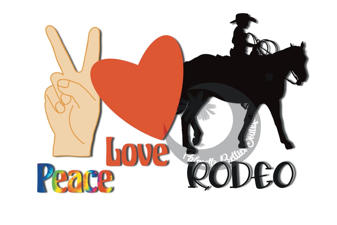 Peace Love Rodeo SVG: Sublimation Print File (digital Download) - Etsy