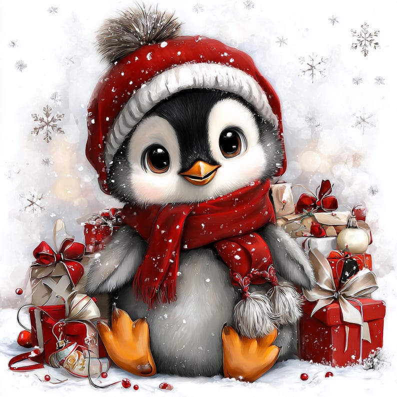 16 PNG Christmas Penguin Christmas Winter Animal Baby Penguin ...
