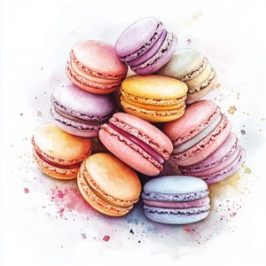 20 PNG Macaron Clipart French Macaron Cookie Clip Art Printable ...