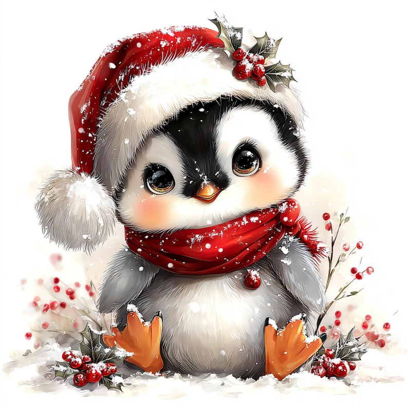 16 PNG Christmas Penguin Christmas Winter Animal Baby Penguin ...