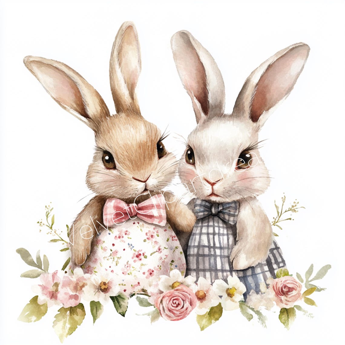 17 Family Rabit Clipart Watercolor Easter Bunny Spring Clipart High ...