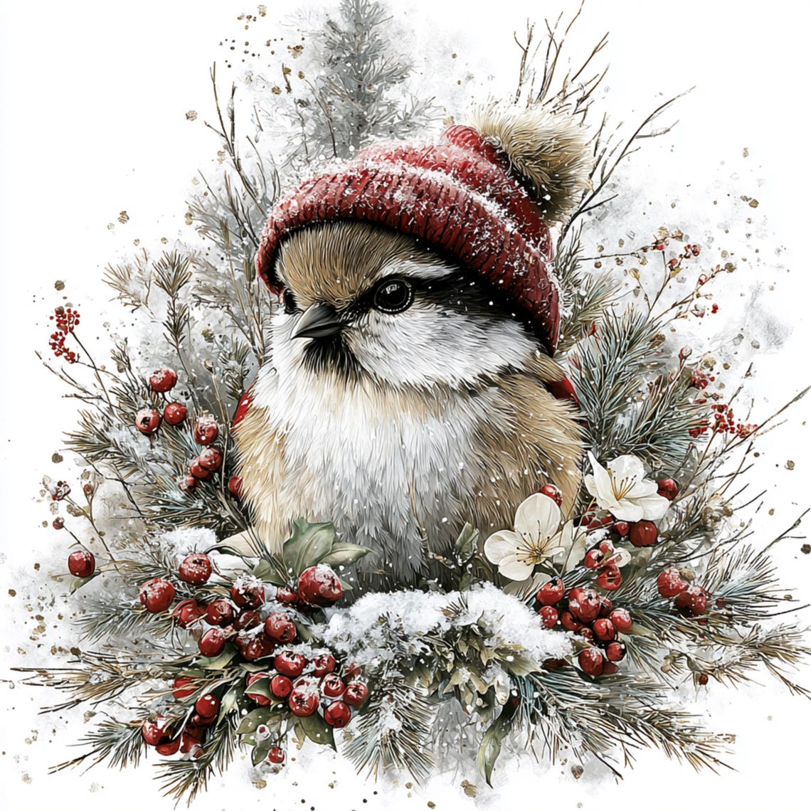 15 PNG Winter Robin Christmas Clipart Winter Bird Holiday Decorations ...