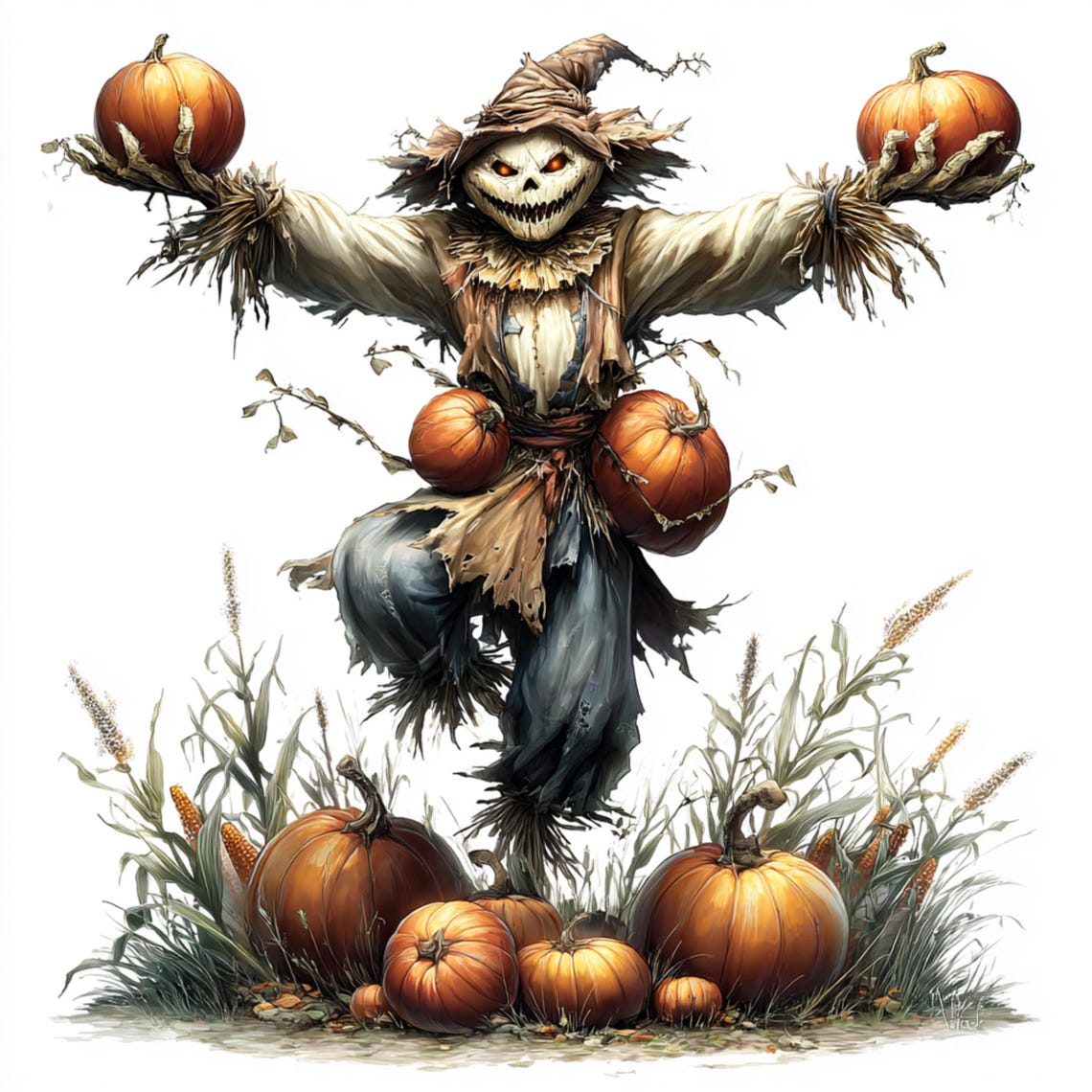 16 PNG Scary Scarecrow Clipart Pumpkin Patch Scarecrow Scarecrow ...
