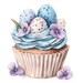 18 PNG Easter Cupcake Clipart Bundle Easter Illustration Easter Egg ...