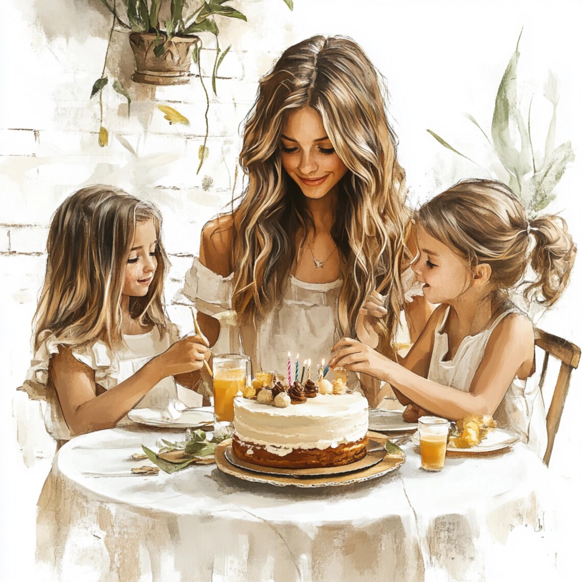 18 PNG Watercolor Mother's Day Clipart Mom and Baby Clipart Mother ...