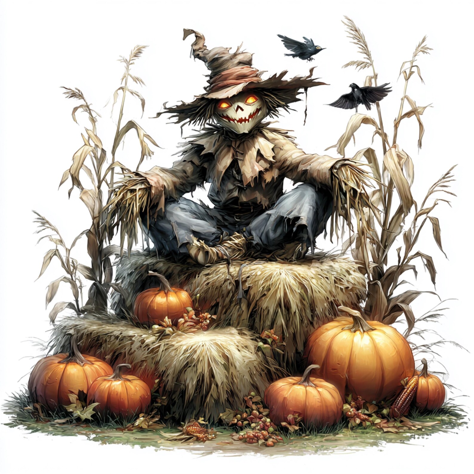 16 PNG Scary Scarecrow Clipart Pumpkin Patch Scarecrow Scarecrow ...