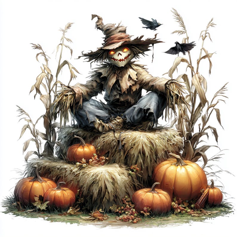 16 PNG Scary Scarecrow Clipart Pumpkin Patch Scarecrow Scarecrow ...