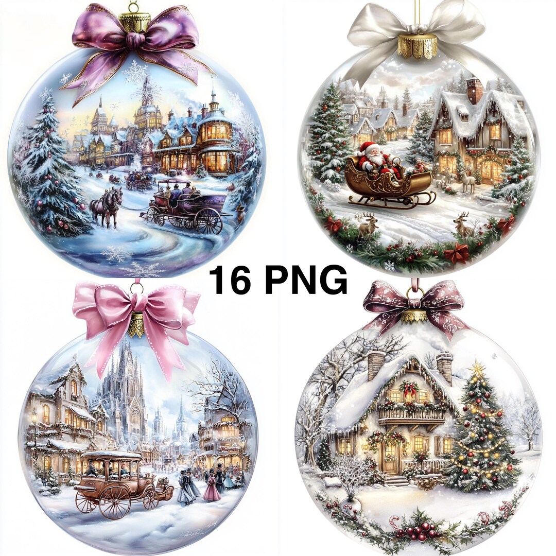 16 PNG Christmas Ball Clipart Holiday Ornament Xmas Bauble Printable ...