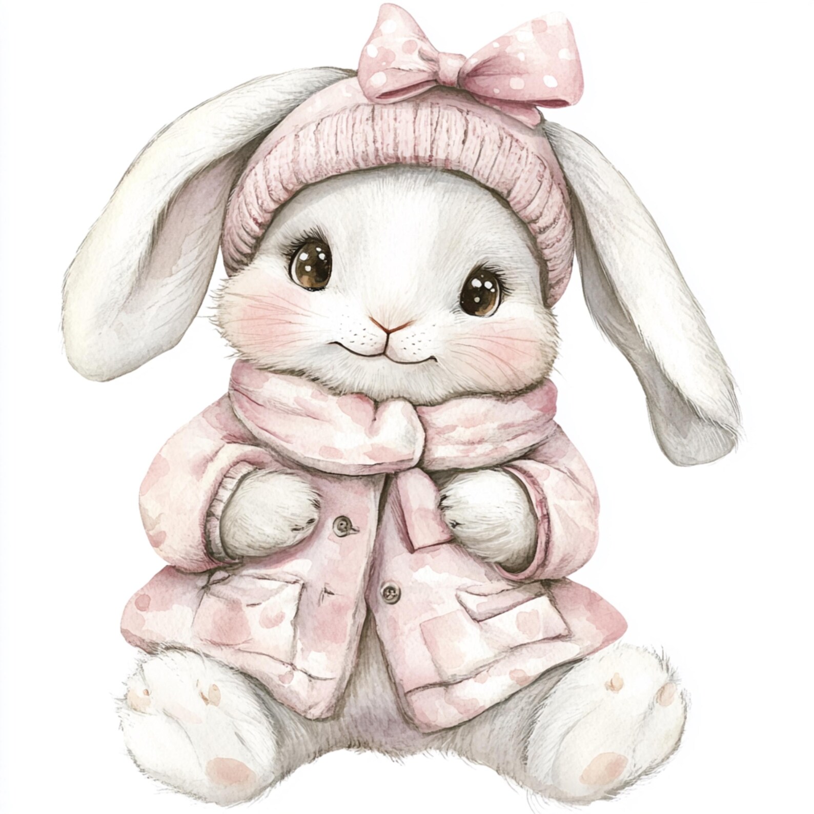 20 PNG Watercolor Baby Banny Clipart Cute Babby Animal Clipart Baby ...