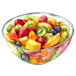 16 PNG Fruit Salad Set Clipart Fruits Illustrations Salad Png Graphics ...