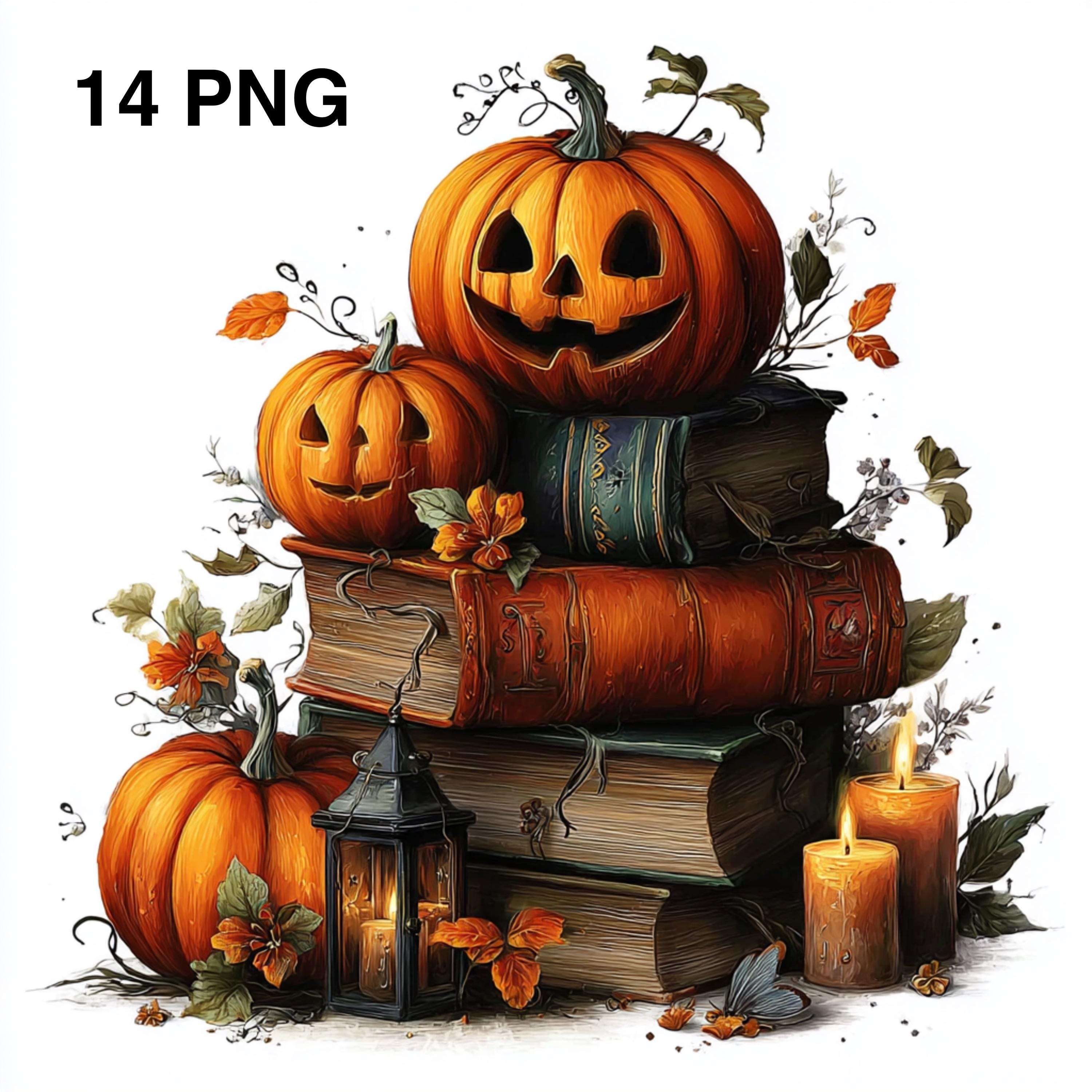 14 PNG Halloween Books Clipart Book Stacks Horror Books Clipart ...