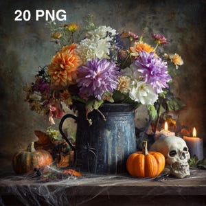 20 PNG Shabby Chic Halloween Decor Clipart Printable Watercolor ...