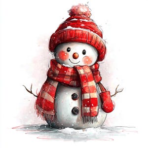 14 PNG Cute Christmas Snowman Festive Snowman Winter Snowmen Printable ...