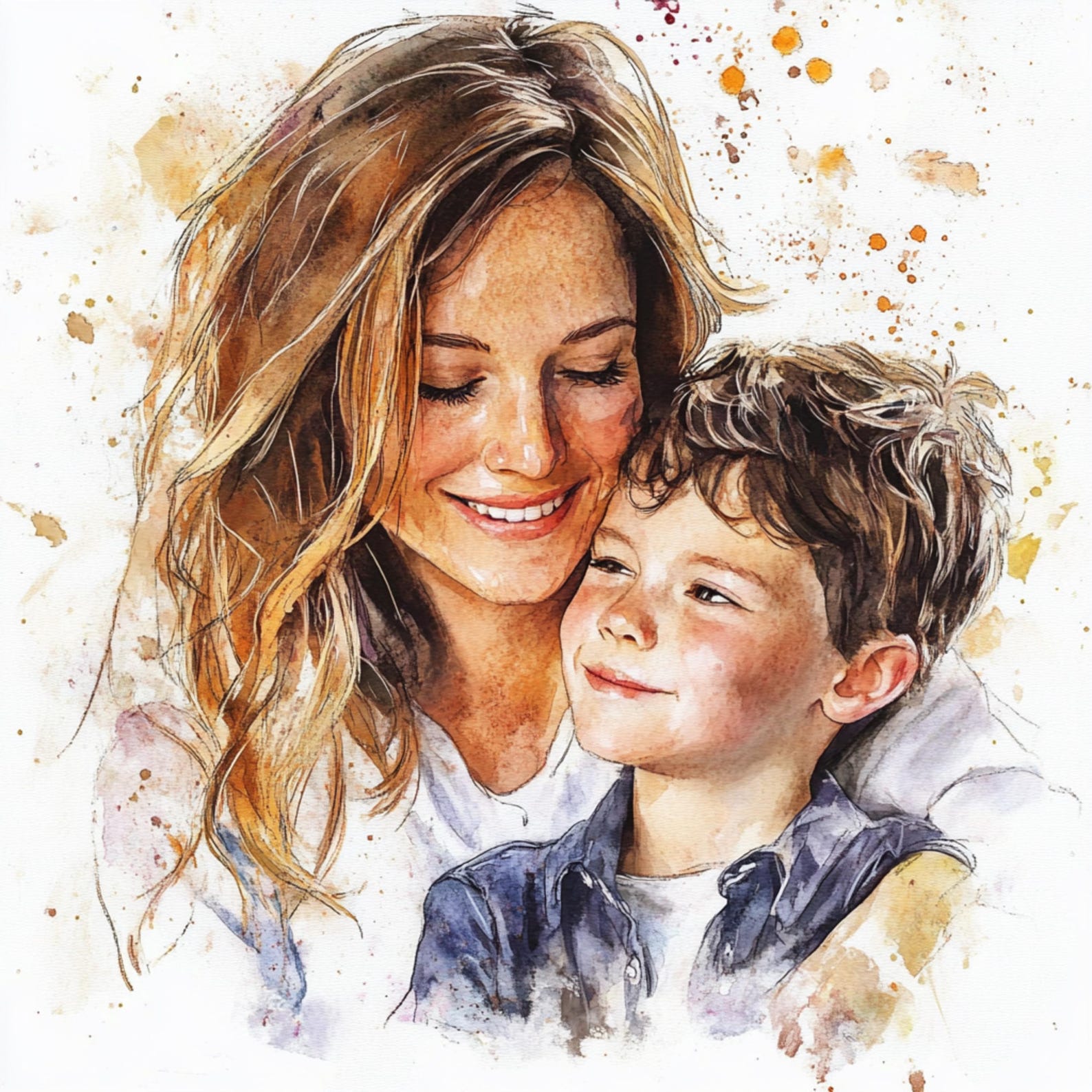 23 PNG Watercolor Mother's Day Clipart Mom and Baby Clipart Mother ...