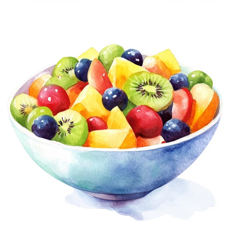 16 PNG Fruit Salad Set Clipart Fruits Illustrations Salad Png Graphics ...