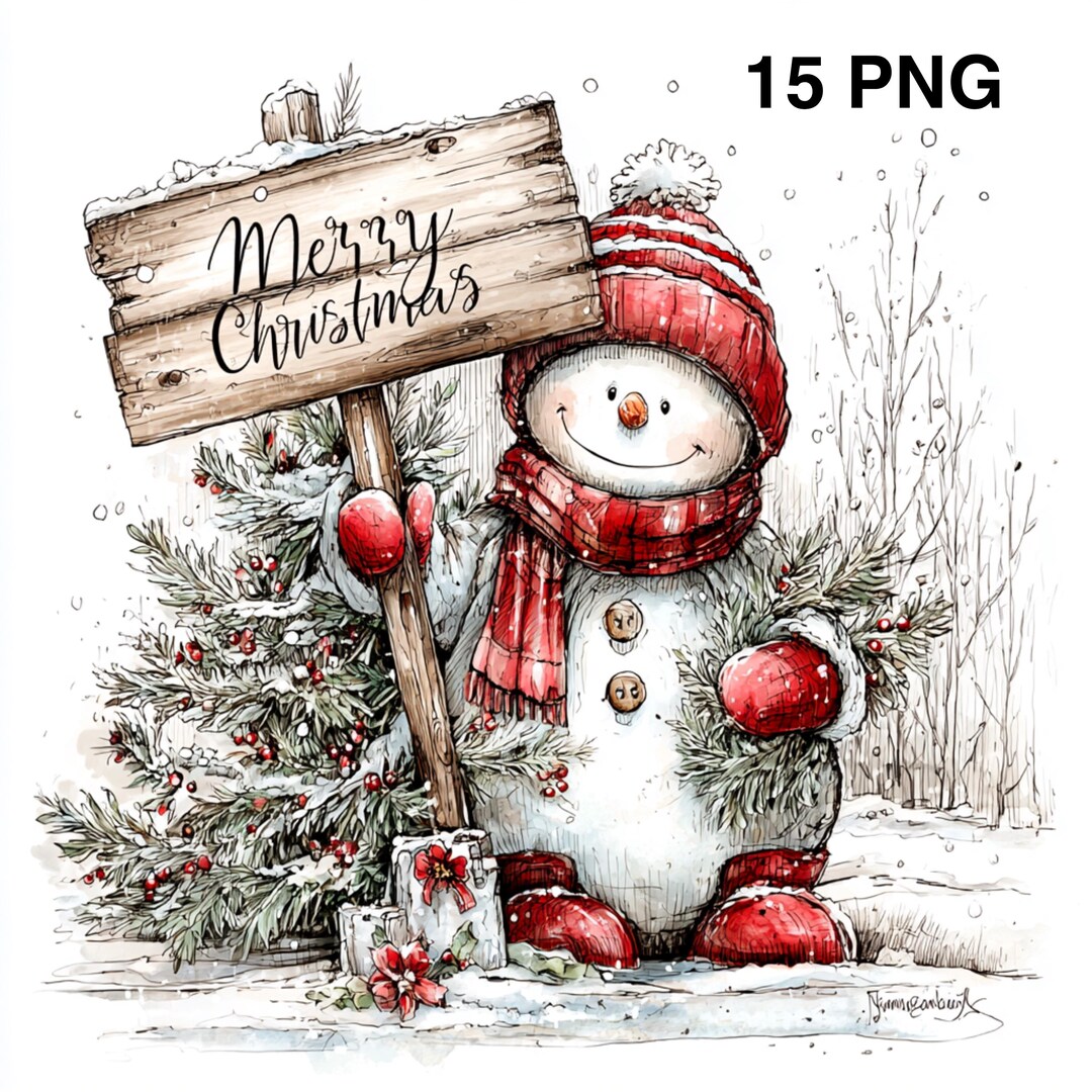 15 PNG Marry Christmas Cute Christmas Snowman Festive Snowman Winter ...