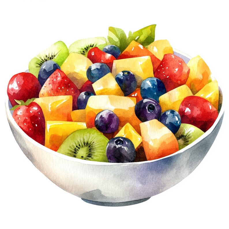 16 PNG Fruit Salad Set Clipart Fruits Illustrations Salad Png Graphics ...