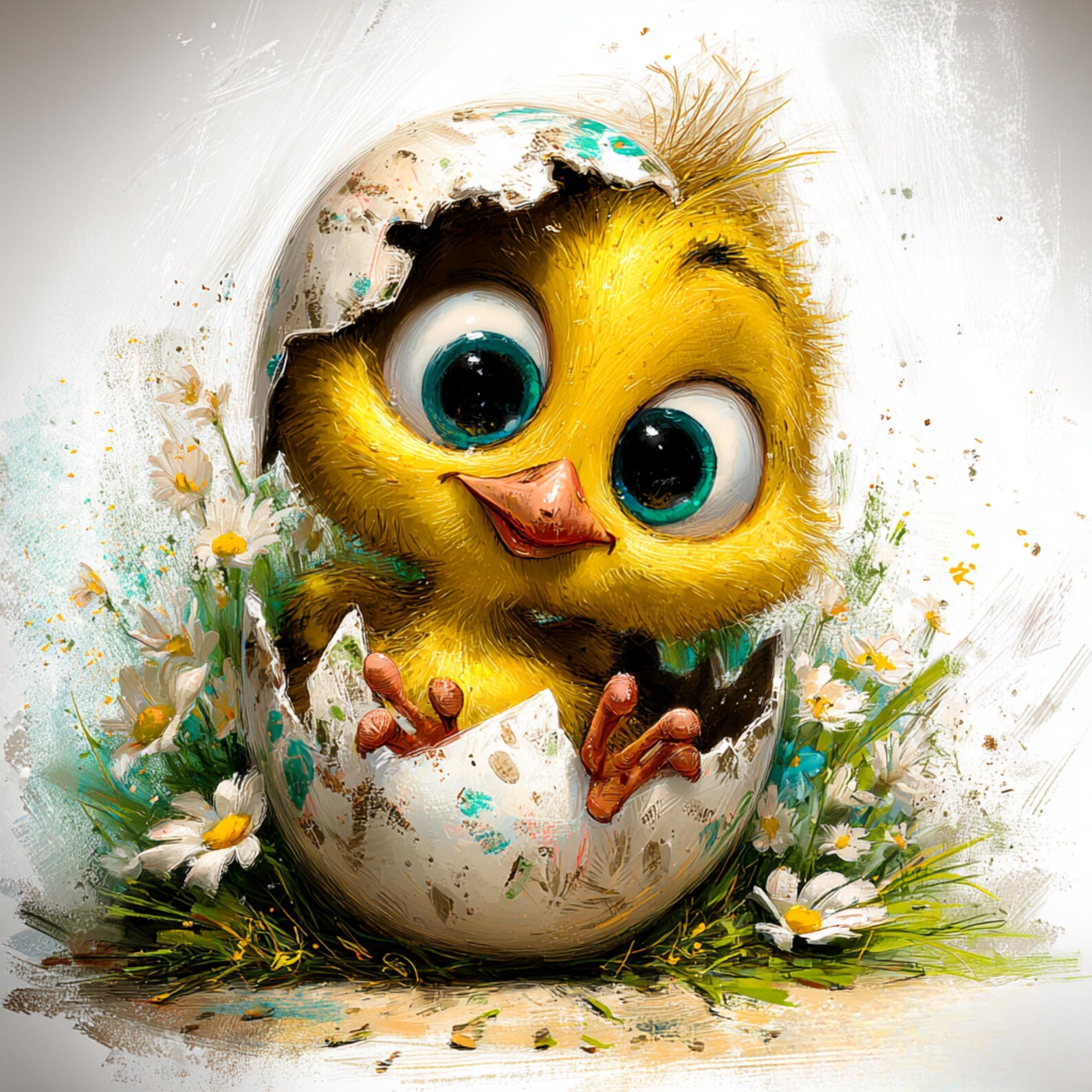 22 PNG Easter Chick Hatching Clipart Watercolor Spring Easter ...