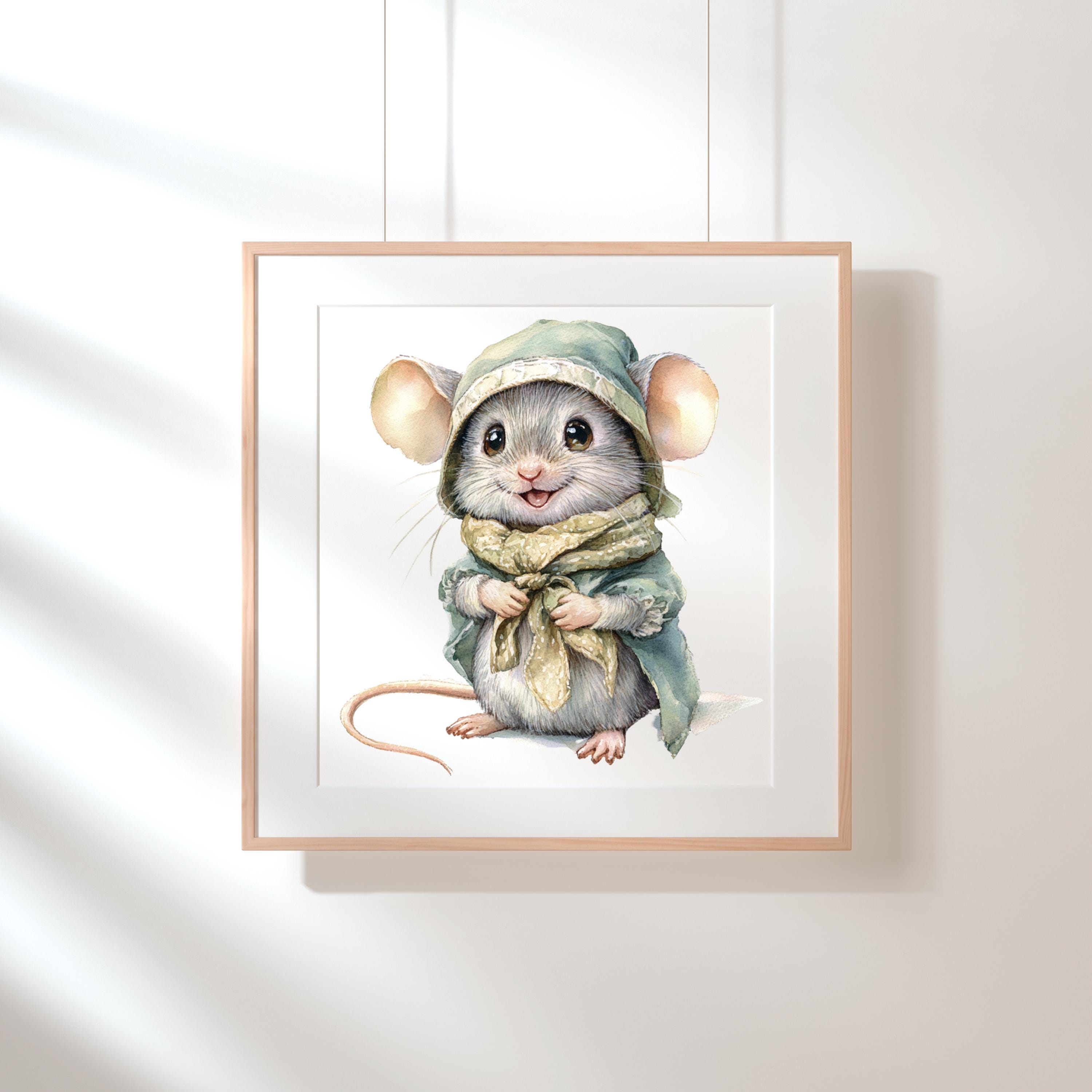 20 PNG Baby Mouse Watercolor Clipart Printable Little Mouse Cute Mouse ...
