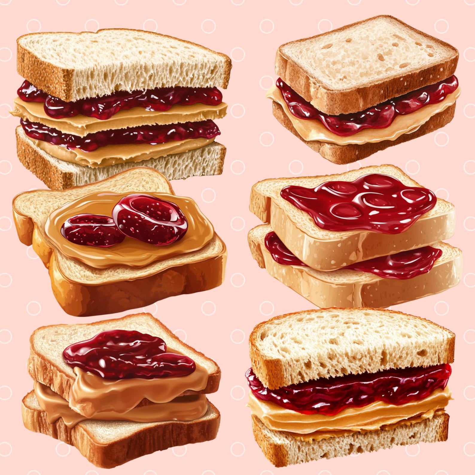 13 PNG French Toast Clipart Breakfast Food Watercolor Peanut Butter and ...