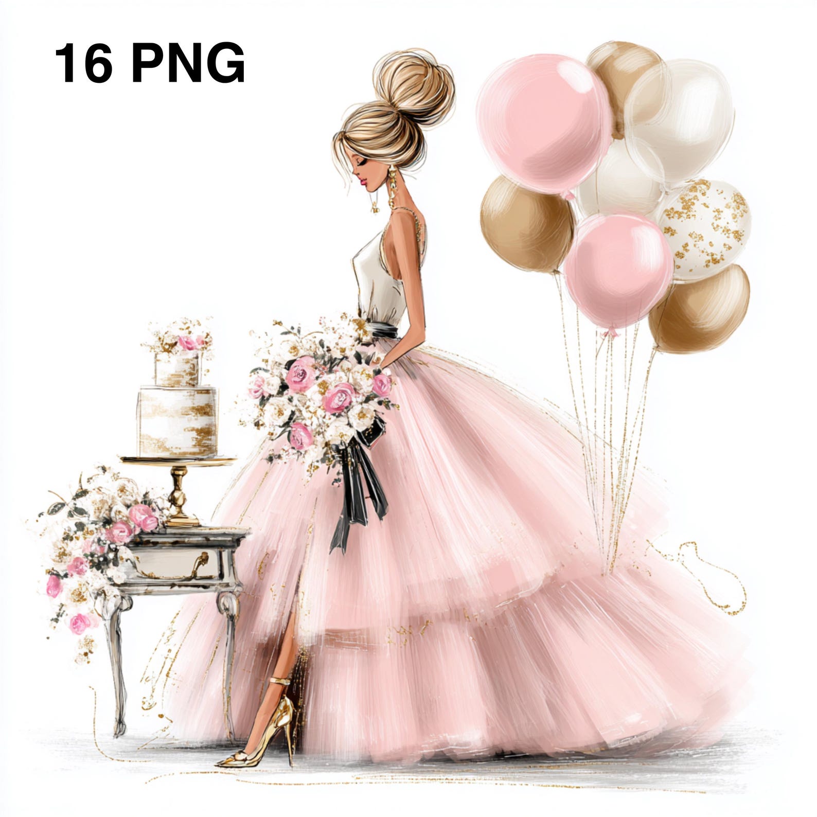 16 PNG Woman Birthday Birthday Clipart Balloons Birthday Girls Birthday ...