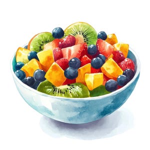 16 PNG Fruit Salad Set Clipart Fruits Illustrations Salad Png Graphics ...
