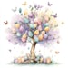 18 PNG Spring Easter Eggs Tree Clipart Printable Digital Spring Tree ...