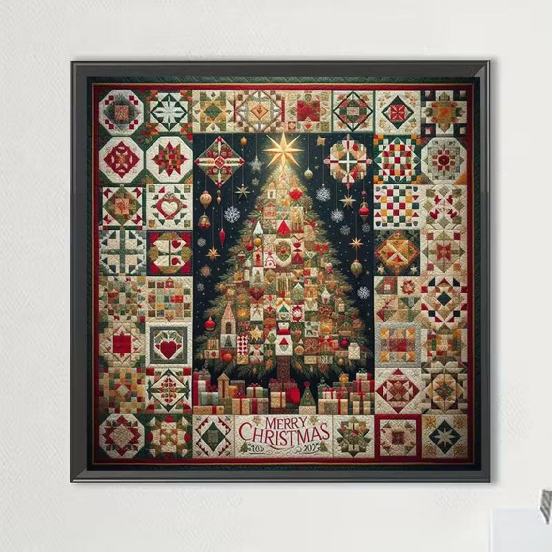 Christmas Tree Diamond Art: 5D Beaded Painting (35cm X 35cm Unframed ...