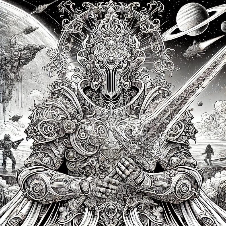 Sci-fi Steampunk Coloring Pages – Digital Download, Printable Art ...