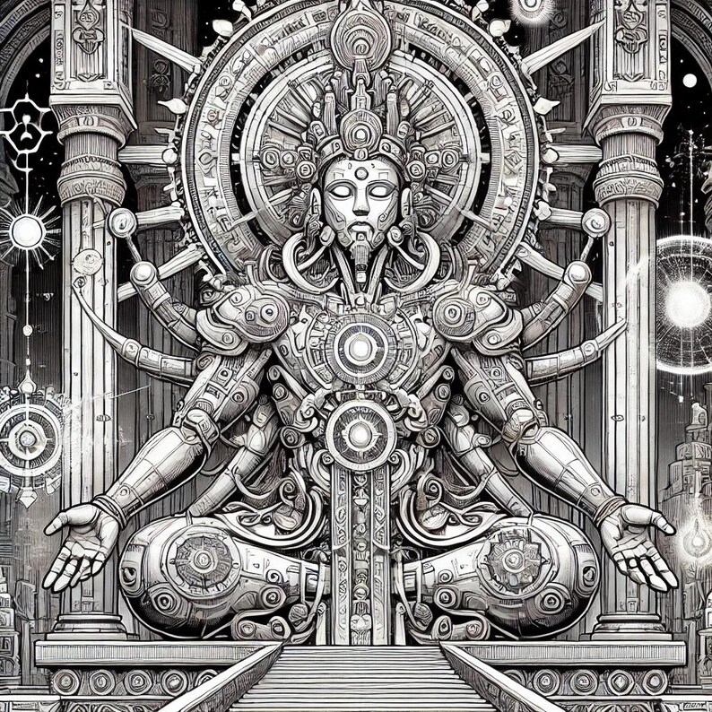 Sci-fi Steampunk Coloring Pages – Digital Download, Printable Art ...