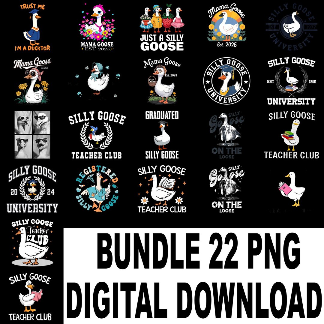 Funny Graduation Png, Silly Goose Grad 2025 Png, Senior Class Png ...