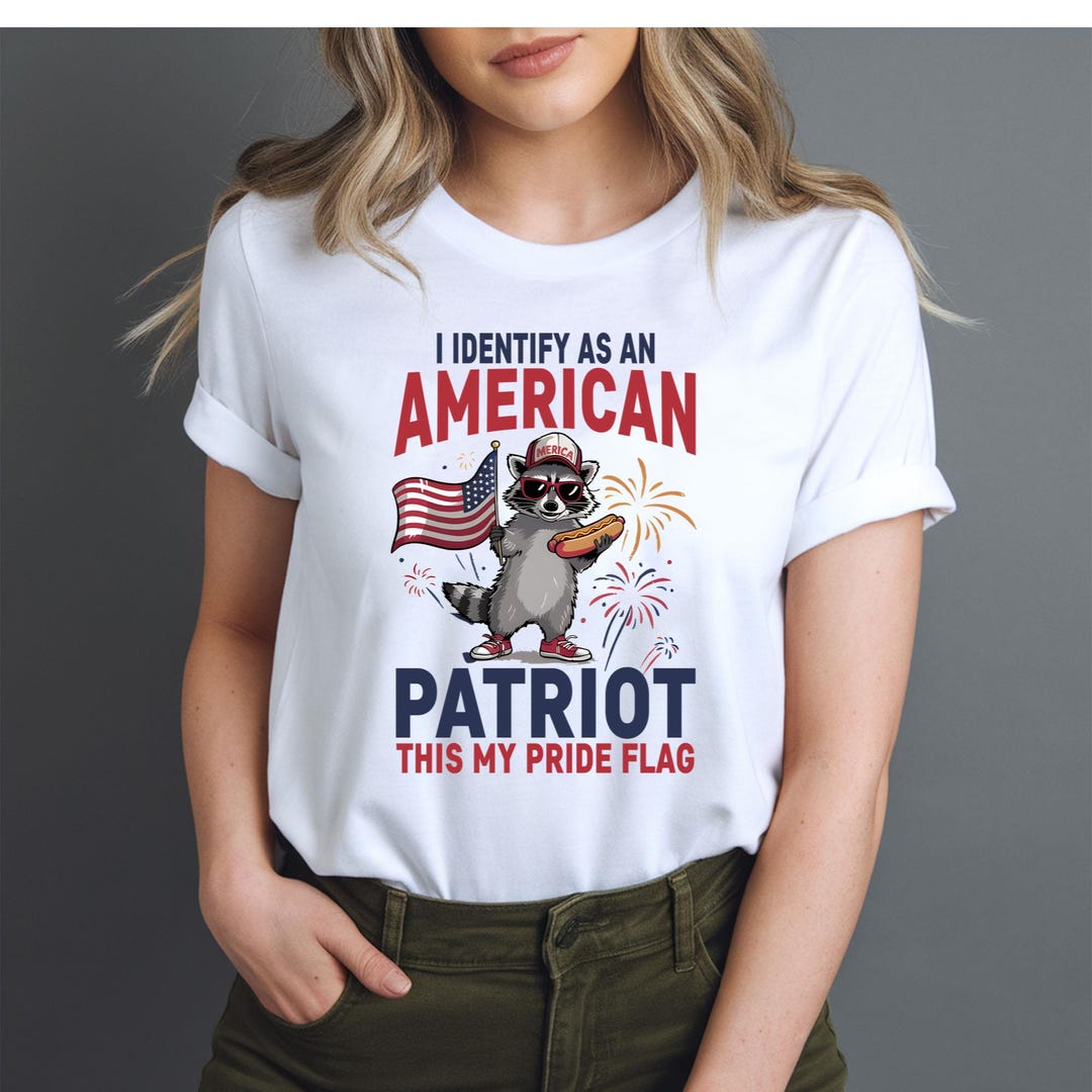 I Identify as an American Patriot PNG, Funny Raccoon 4th of July ...