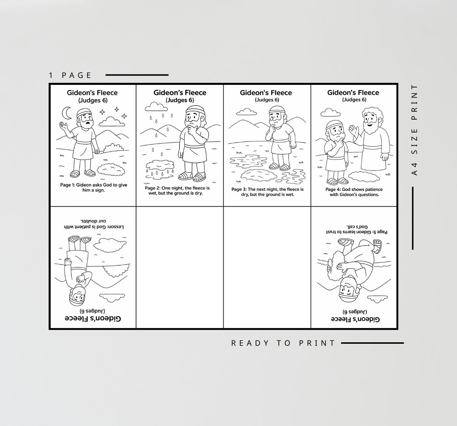 Gideon’s Fleece Bible Craft | Kids Sunday School Activity | Bible ...