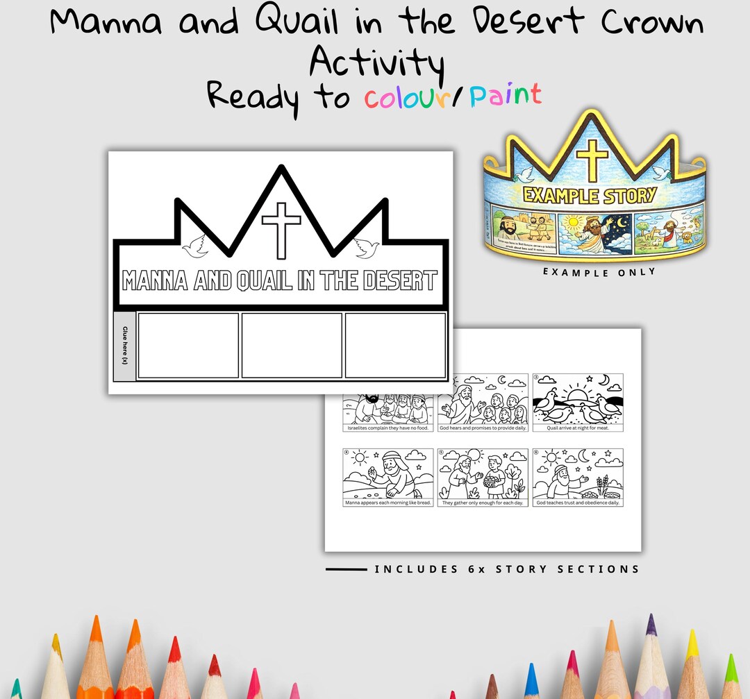 Manna From Heaven Bible Crown Printable | God Provides Craft ...