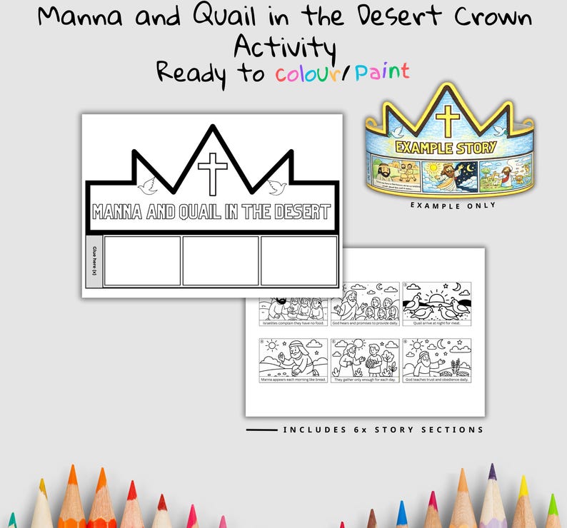 Manna From Heaven Bible Crown Printable | God Provides Craft ...