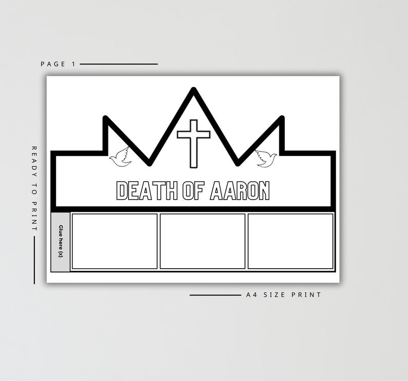 Death of Aaron Bible Crown Printable | God is Faithful | Christian ...
