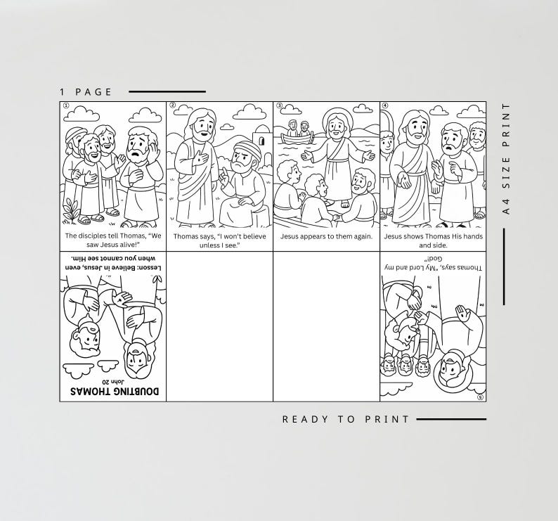 Doubting Thomas Bible Craft | Kids Sunday School Activity | Bible ...
