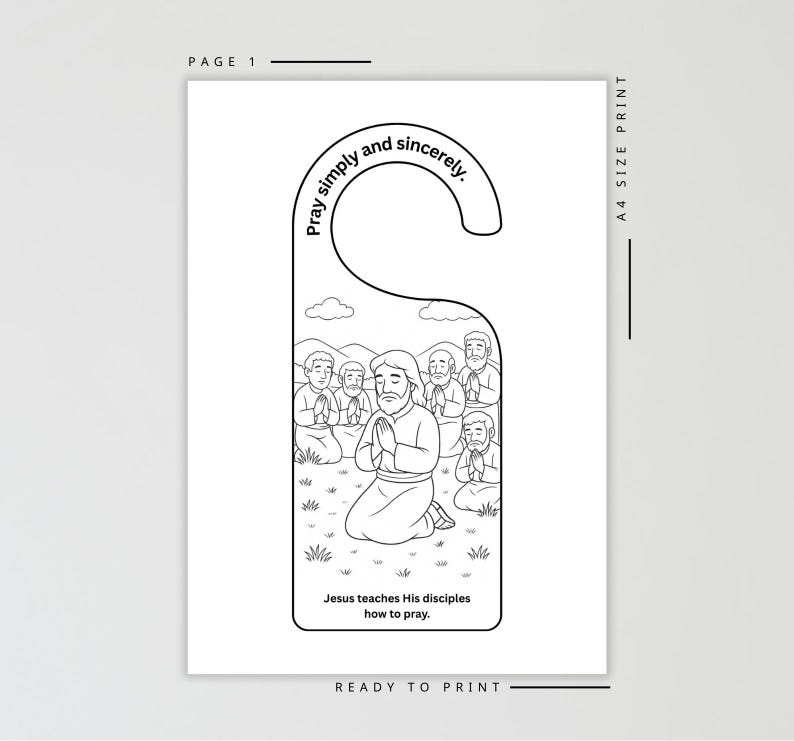 Lord’s Prayer Kids Bible Craft Door Hanger | Matthew 6 Craft ...